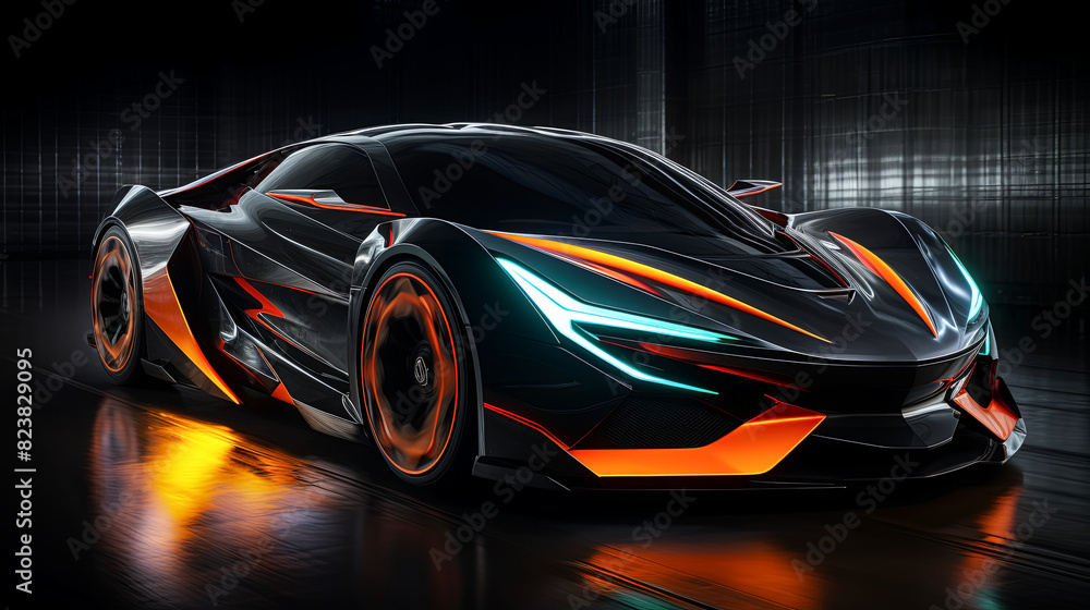 Racing car showcases aerodynamic body kit upgrades as it races through ...