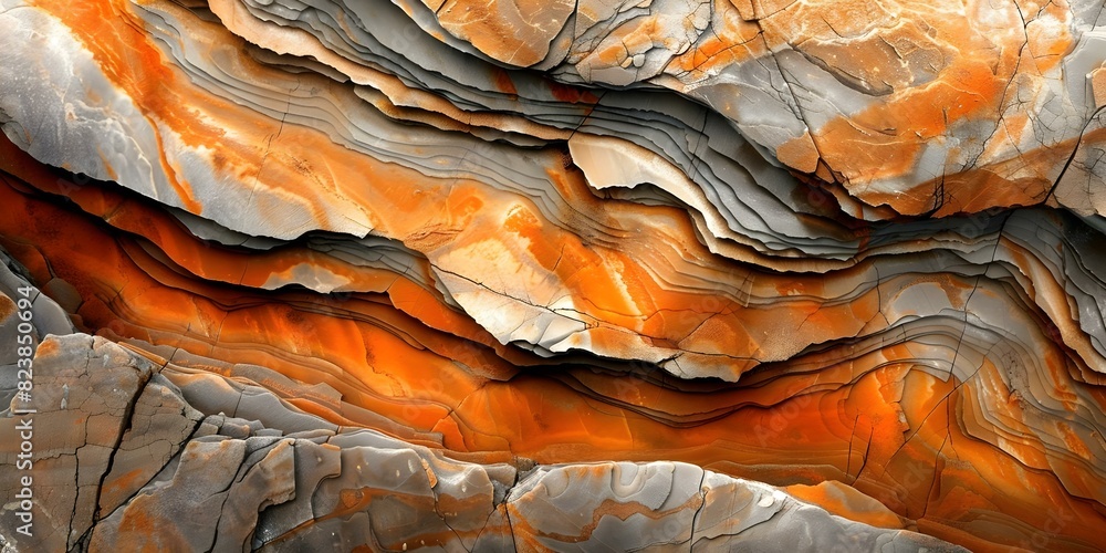 Texture of Orange Rocks in a Canyon: Mining Ore and Granite. Concept ...
