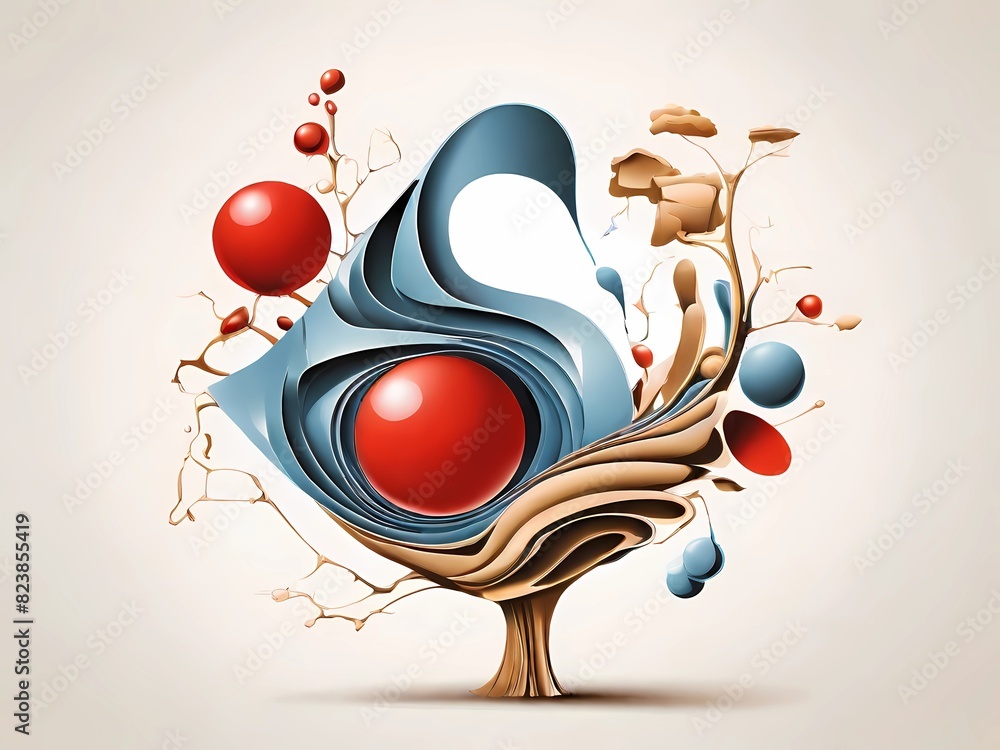 surrealism artwork with simple and beautiful scenery ,Generative AI ...