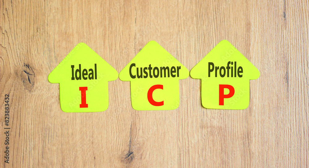ICP ideal customer profile symbol. Concept words ICP ideal customer ...