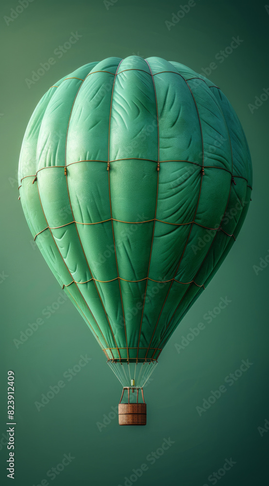 Enchanting Elevation: Hyper realistic Green Hot Air Balloon Full Body ...