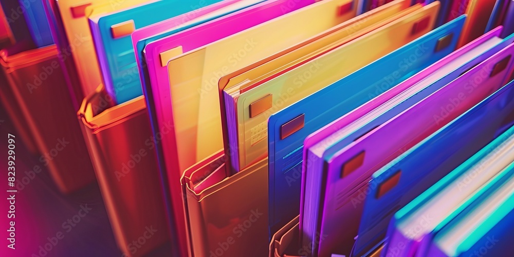 3D Folders with Gradient Design, showcasing modern and futuristic ...