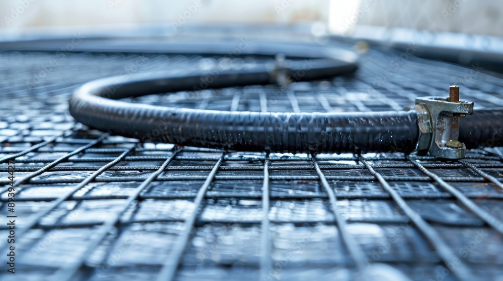 Manual installation of water hydronic gas conduits. Stock Illustration ...