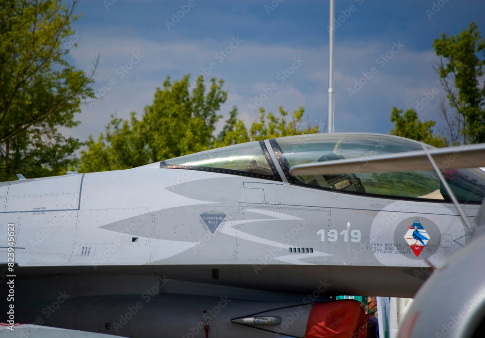 Poznan, Poland - 18 May 2024: Polish F-16 Fighting Falcon fighter jet ...