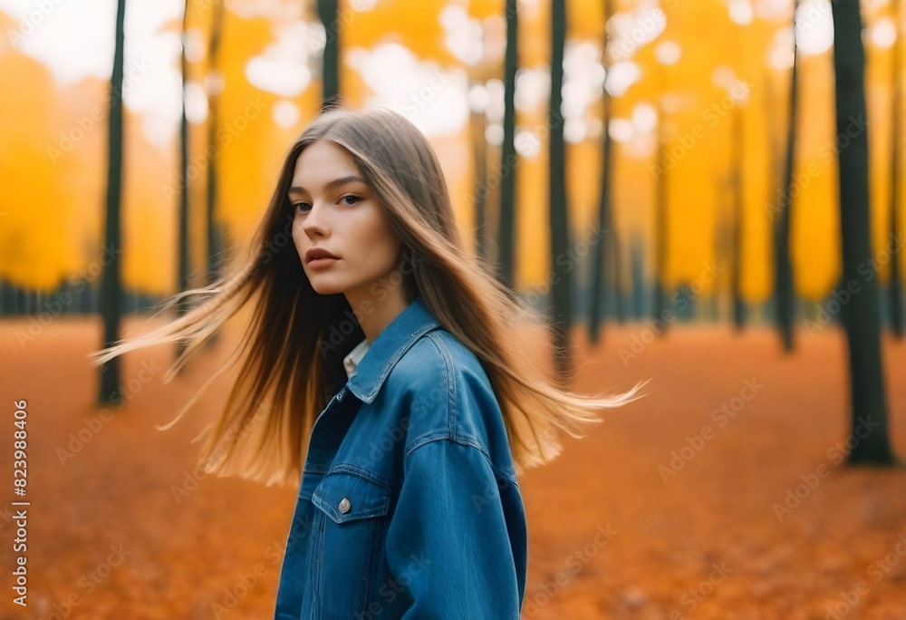 Female super model with long straight hair (264) Stock Illustration ...