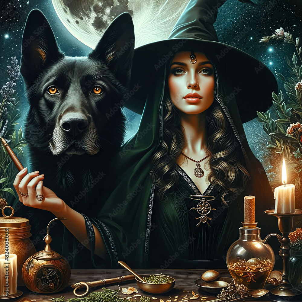 Hecate goddess of magic, the moon, animals, necromancy. Titan and ...