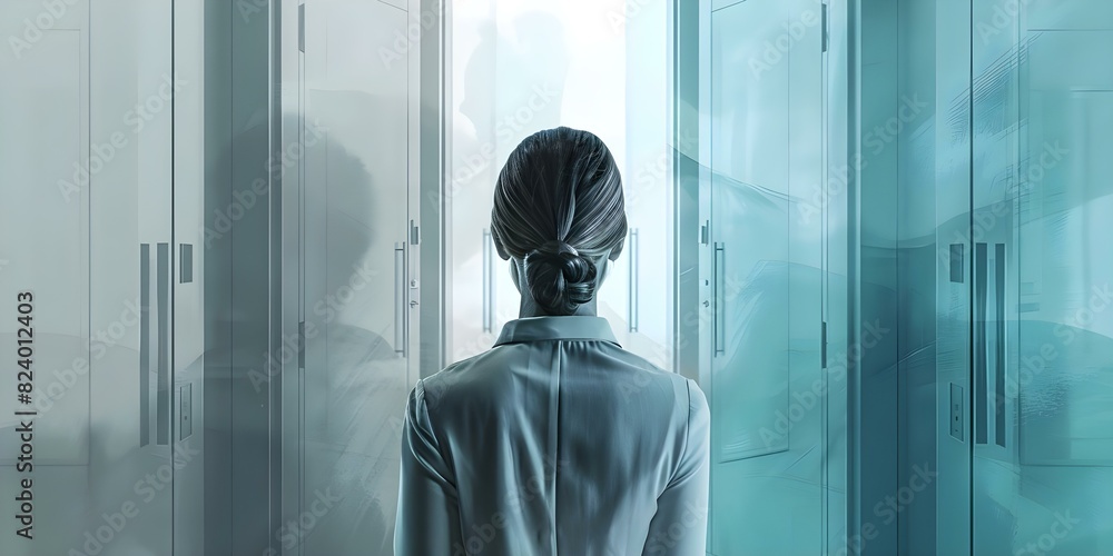 Navigating Career Choices: A Businesswoman's Path to Success. Concept ...