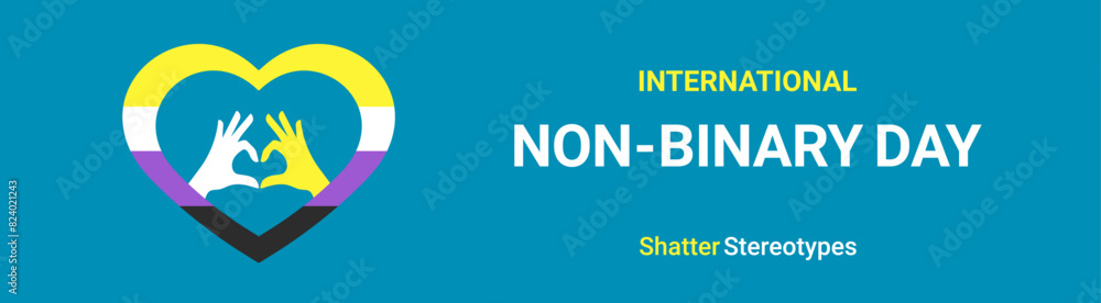 International Non-Binary People's Day 14th July, Non-Binary pride flag ...