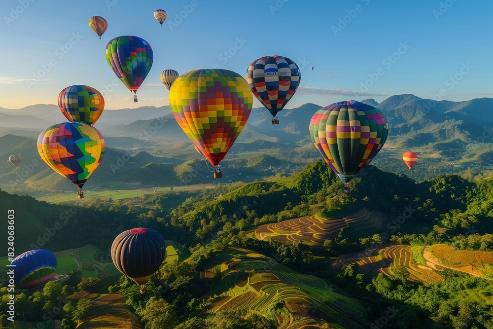/imagine: A vibrant array of hot air balloons in all colors of the ...