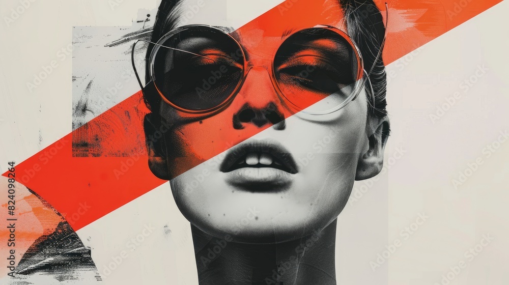 Captivating collage, visual trends with minimalist design, a sleek and ...