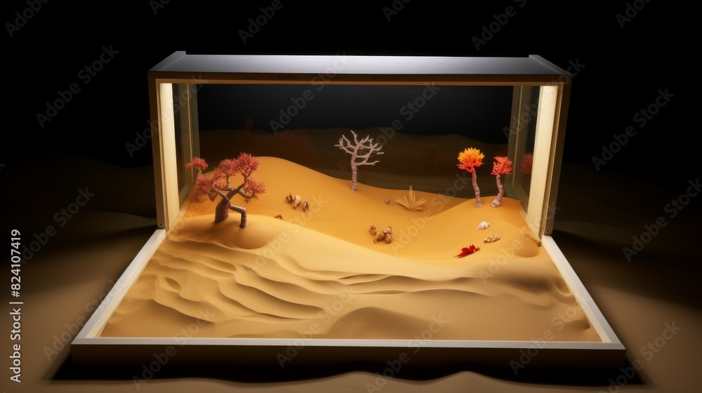 Sandbox with interactive display where sand can be transformed into ...