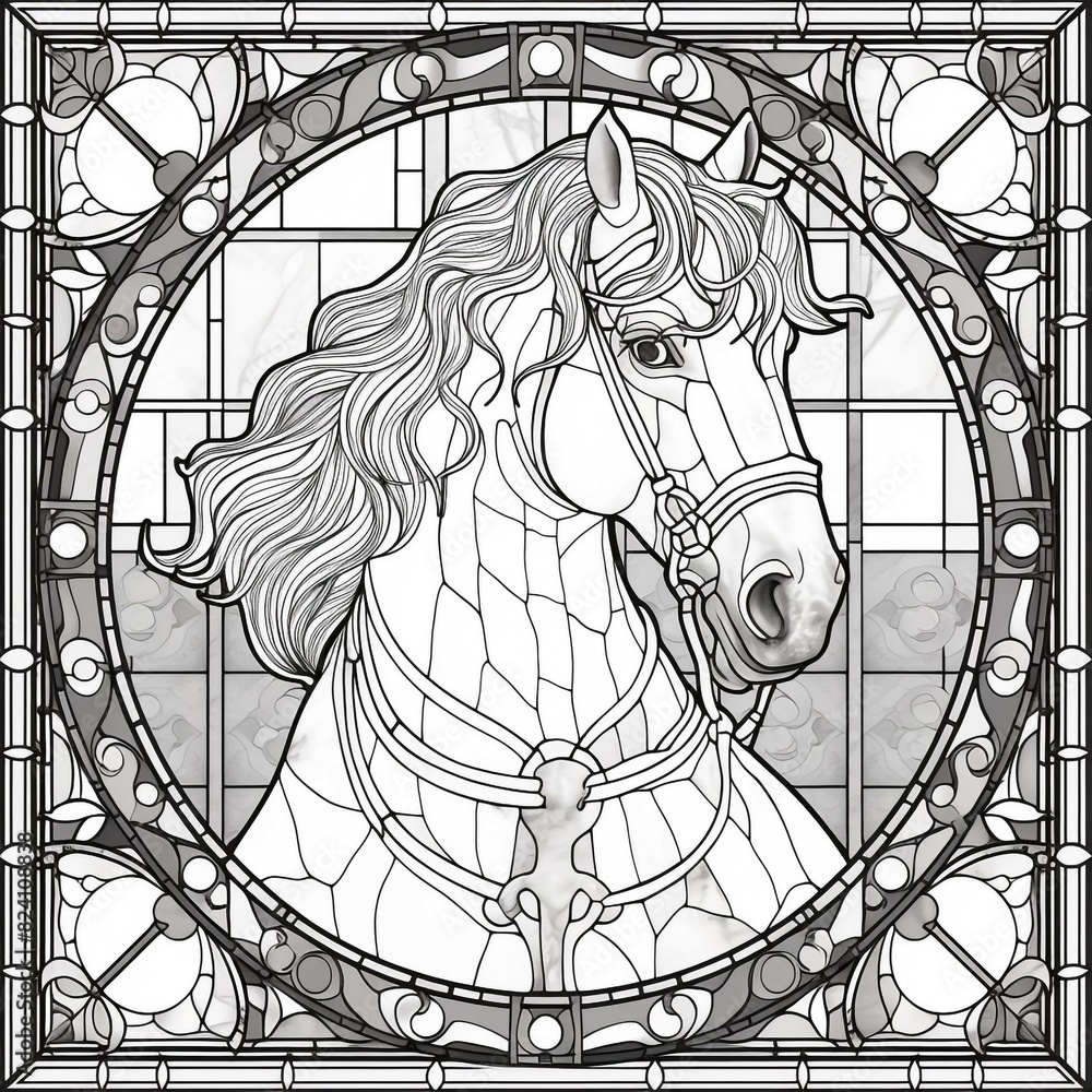 Printable Horse Coloring Page for Kids and Adults - Fun and Relaxing ...