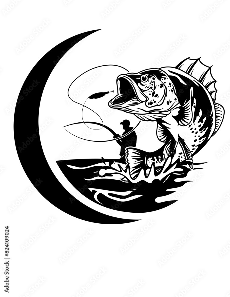 Bass Fish | Fishing | Fisherman | Bass Fishing | River Fishing | Sea ...
