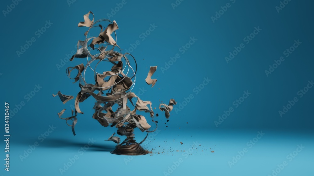 sculpture consisting of many moving elements that change shape and size ...