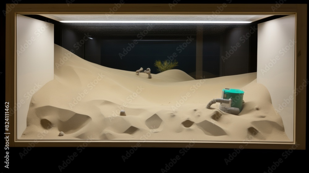 Sandbox with interactive display, where sand can be transformed into ...