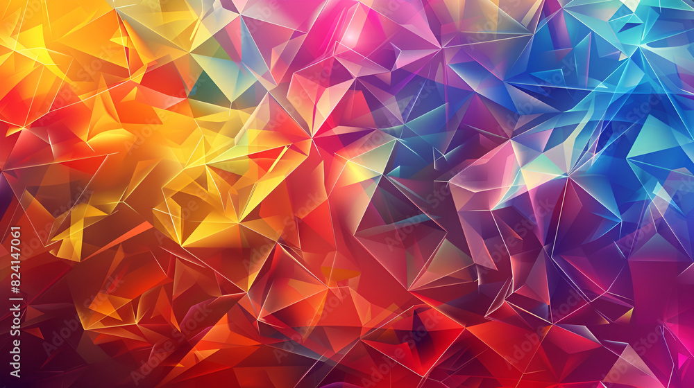 fondo con diseño de figuras geometricas coloridas en colores brillantes ...