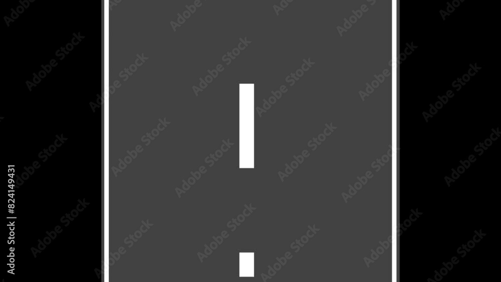 Animated road on black background with space for your object, text or ...