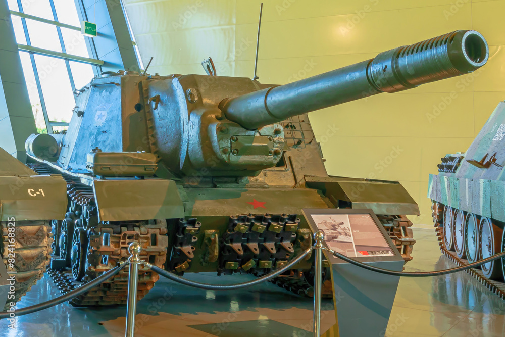 Royal Tank Museum, Amman, Jordan - May 4, 2024: Panoramic view of the ...