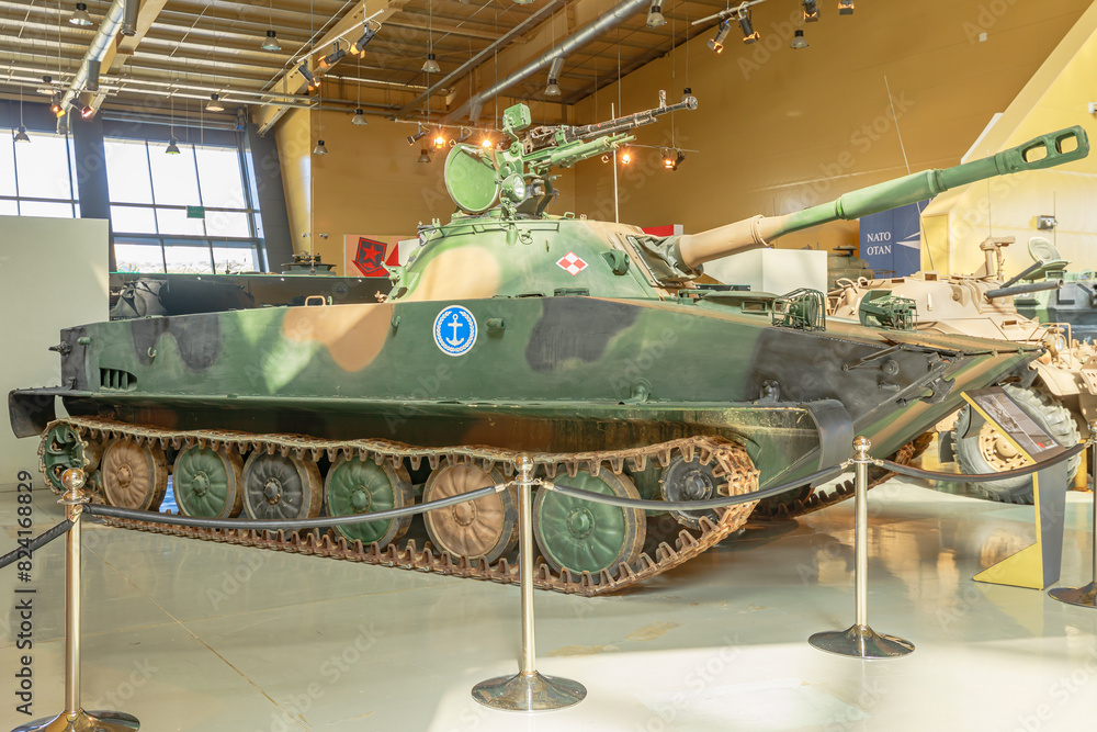 Royal Tank Museum, Amman, Jordan - May 4, 2024: Classic Soviet T-76 ...