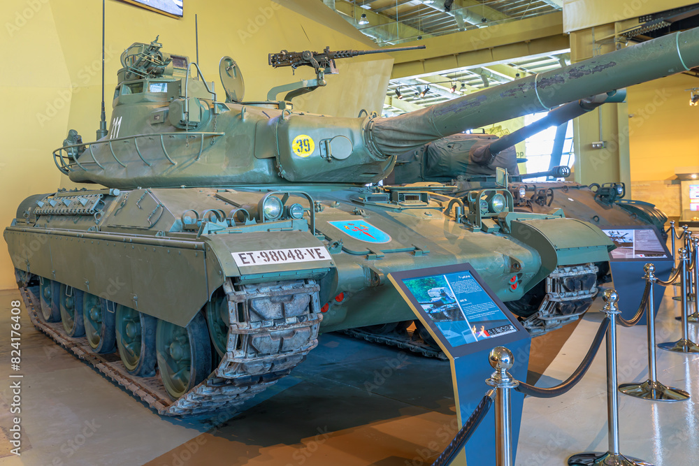 Royal Tank Museum, Amman, Jordan - May 4, 2024: AMX30 French battle ...