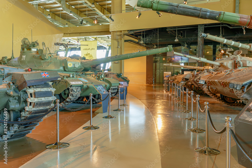 Royal Tank Museum, Amman, Jordan - May 4, 2024: Exhibition of NATO and ...