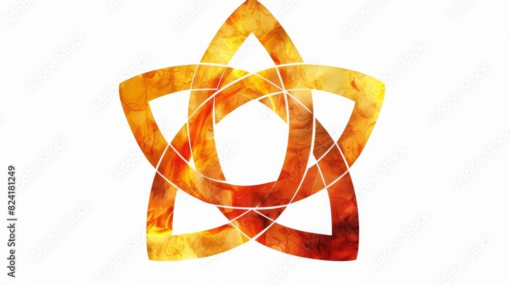 triquetra holy trinity symbol sacred geometry vector illustration on white background Stock ...