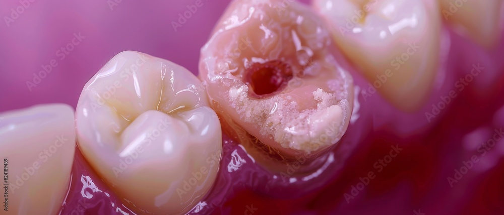 Root canal treatment under dental microscope. Suitable for dental ...