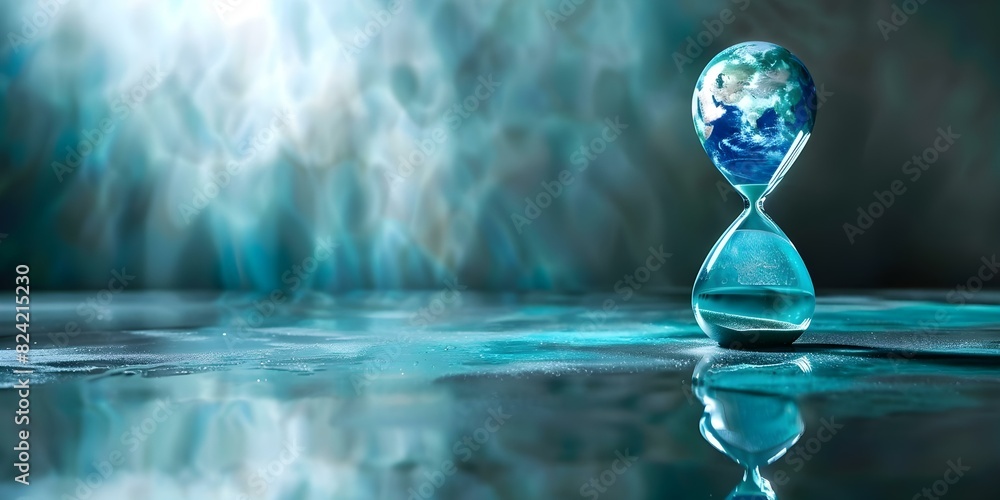 Earths climate depicted in hourglass shape symbolizing environmental ... Earths climate depicted in hourglass shape symbolizing environmental ...