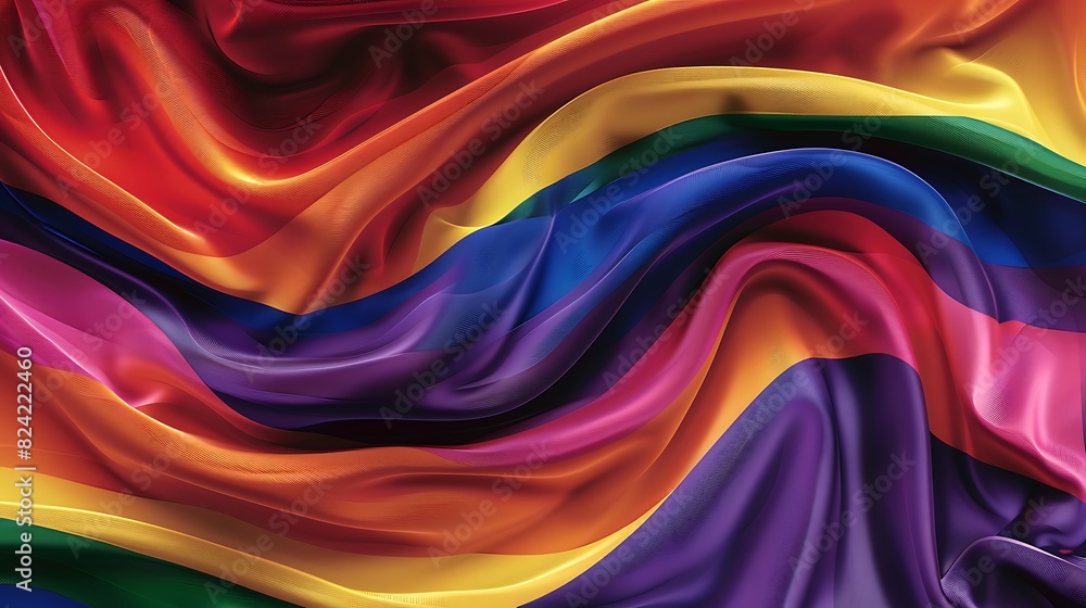 Bold graphics enhance the visual impact of the pride flag, its rainbow ...
