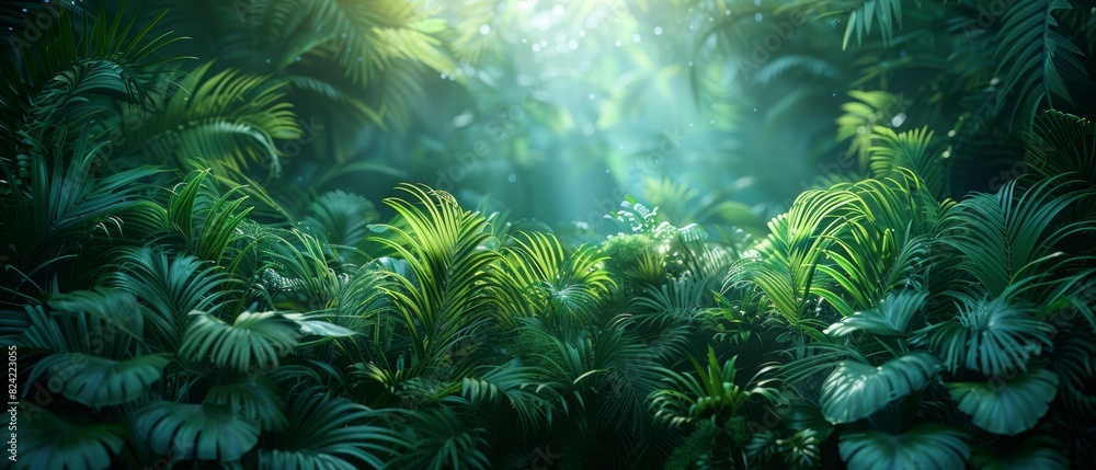 Background Tropical. Within the lush canopy, the rainforest's abundance ...