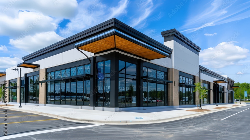 commercial Building for retail and restaurant properties Stock ...