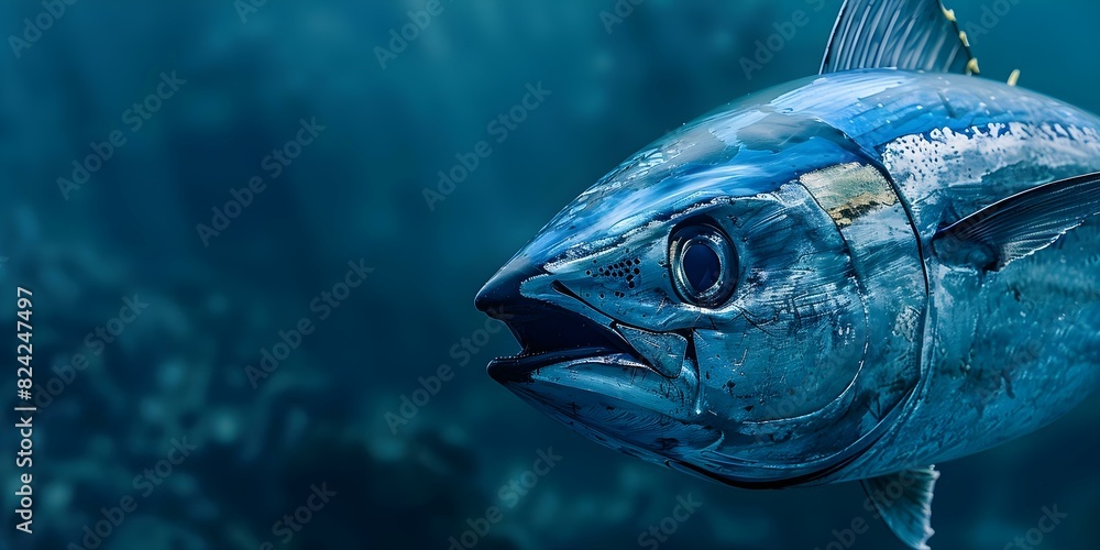 Celebrate World Tuna Day with a Vibrant Blue Tuna Fish Background ...