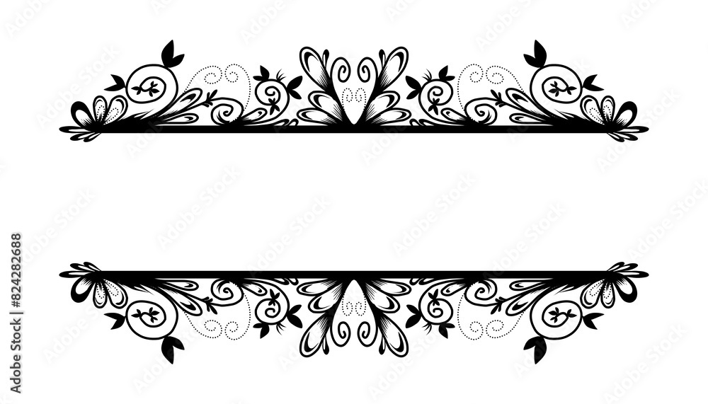 Vintage black frame design. Perfect for invitation cards, book covers ...