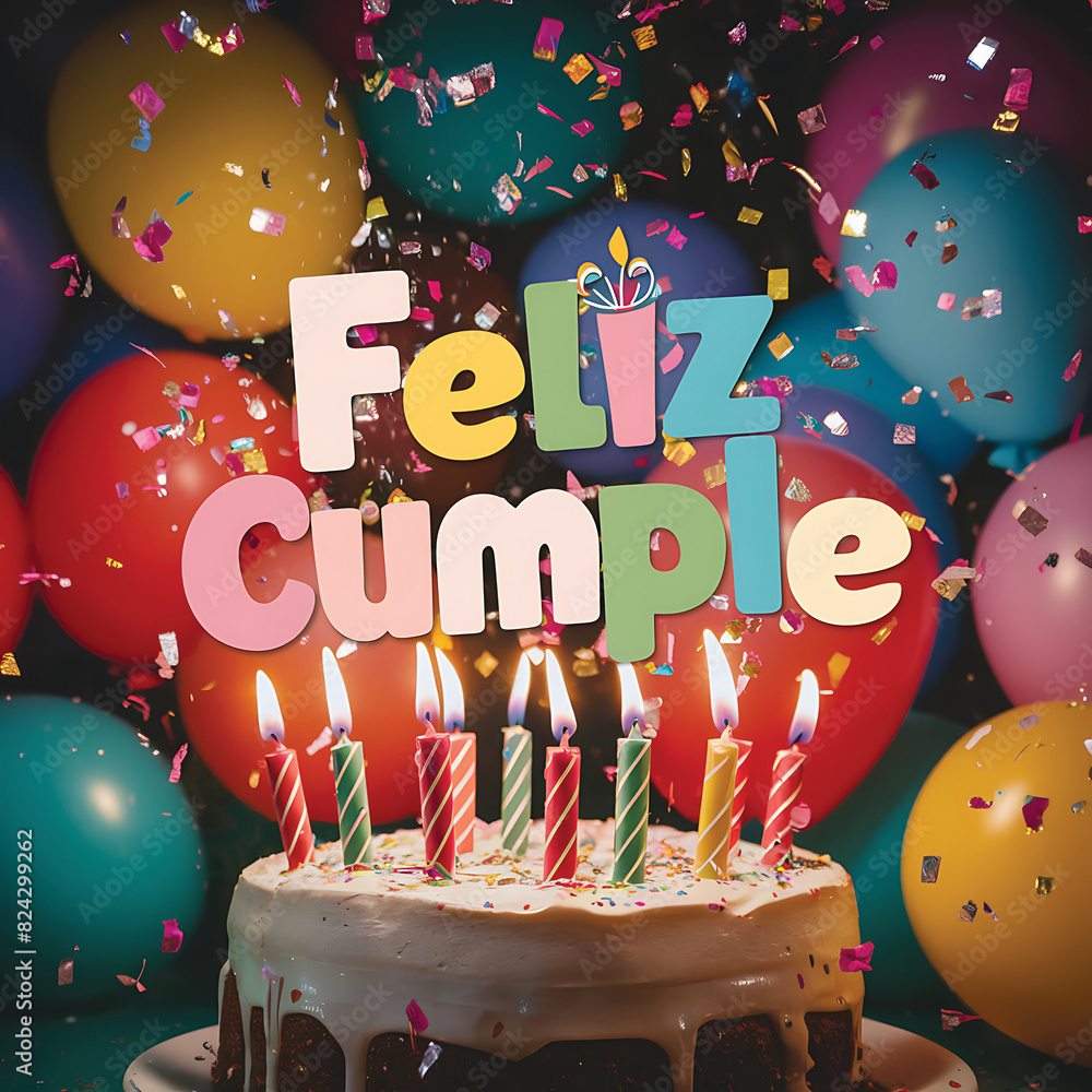 Feliz cumple and Feliz cumpleaños sign means Happy Birthday in Spanish ...
