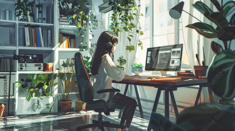 Ideal mockup background for desktop apps and digital products Stock ...