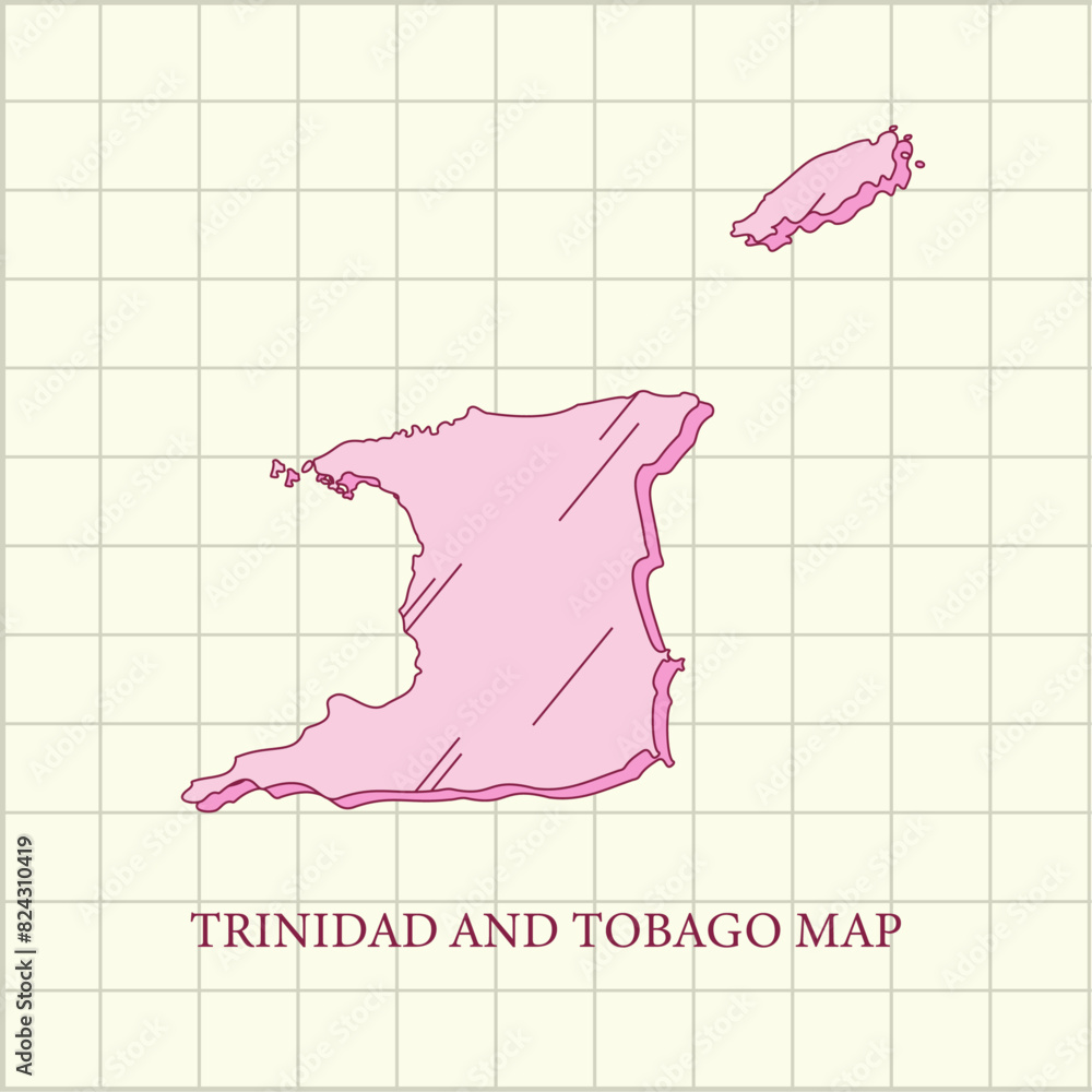 vector regions map of Trinidad and Tobago Stock Vector | Adobe Stock