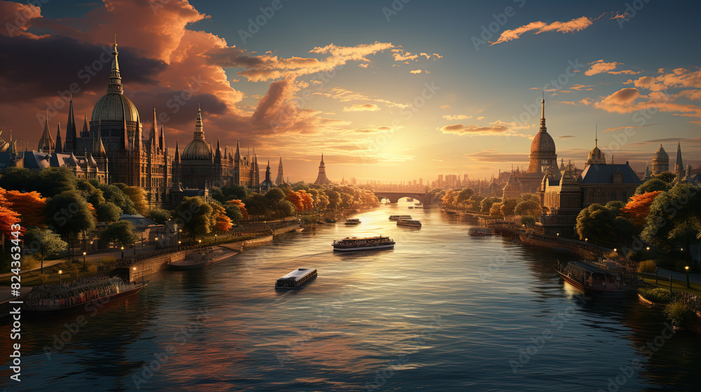 Behold The Iconic River That Winds Its Way Through The Historic ...