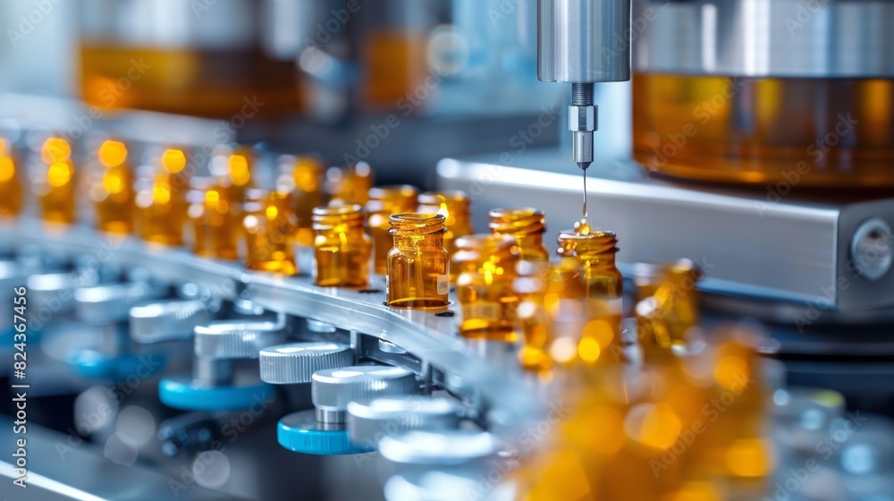 Automated vial inspection machine examining ampoules, highlighting the ...