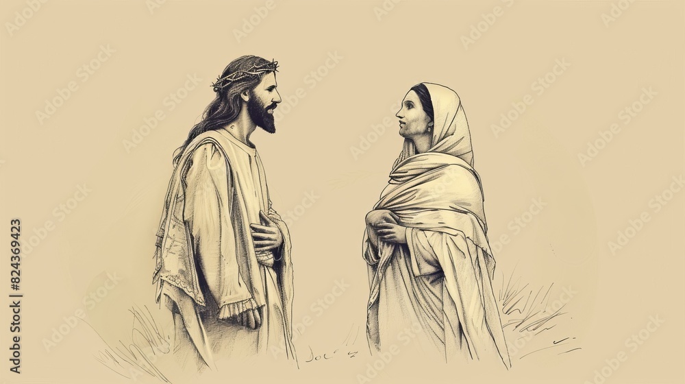 Jesus' Resurrection Appearance to Mary Magdalene, Biblical Illustration of Faith, Perfect for ...
