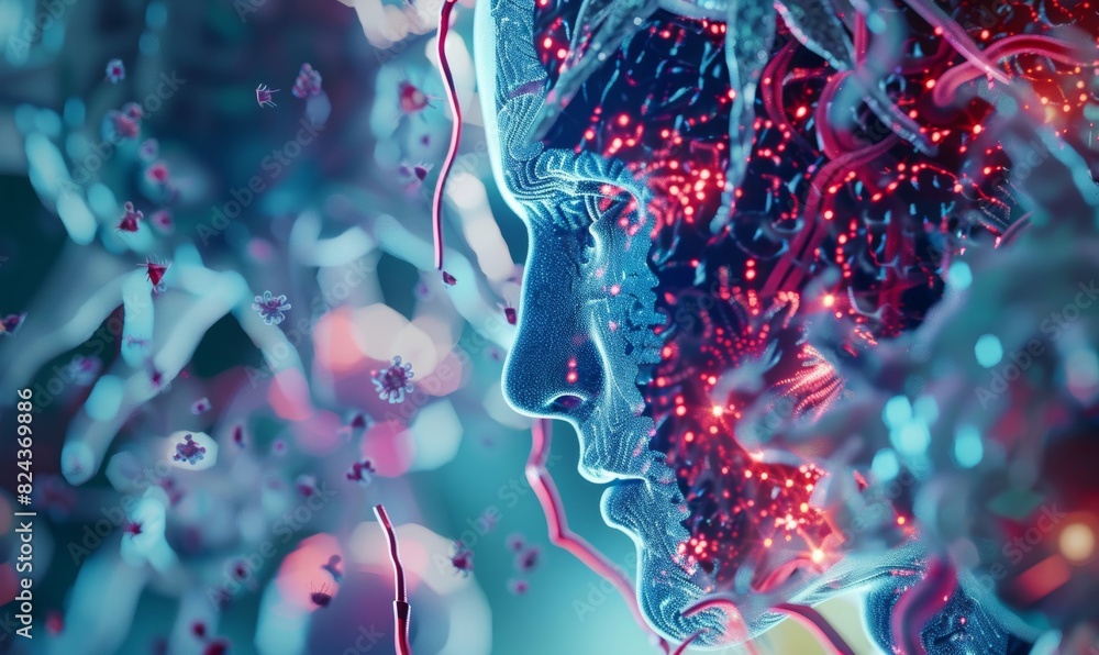 3D Render of Human Tissue Engineering and Bioengineering Concepts Stock ...
