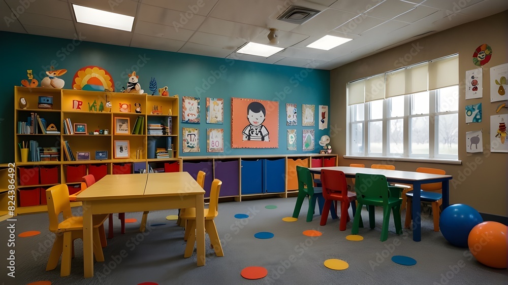Bright, bold colors adorn this quirky, imaginative classroom where ...