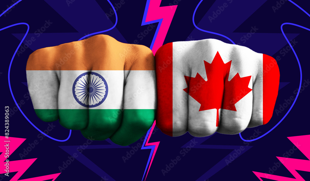 India VS Canada T20 Cricket World Cup 2024 concept match template ...