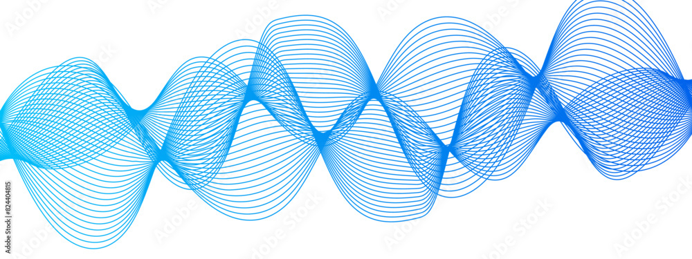 Technology Abstract wave flowing lines isolated on white background ...