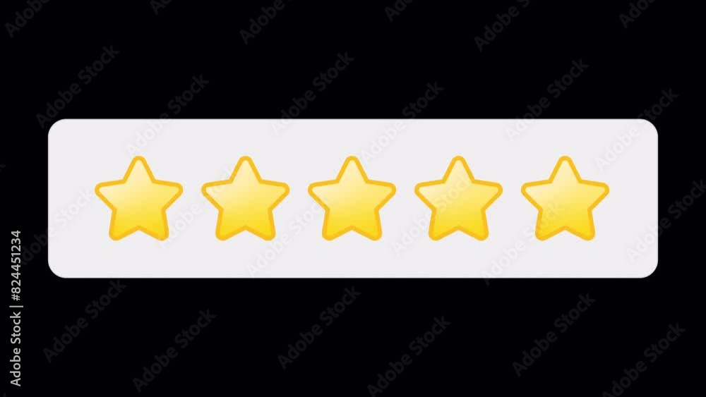 Five stars rating. Five stars review or rating concept for customer ...