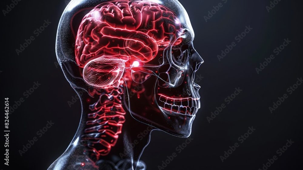 A precise and realistic depiction of the human brain's limbic system ...