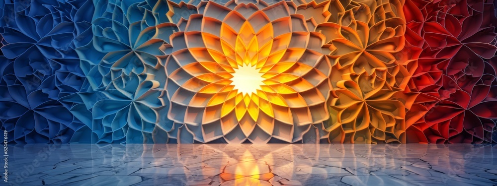 Arabic Middle Eastern background with Islamic pattern geometry and ...