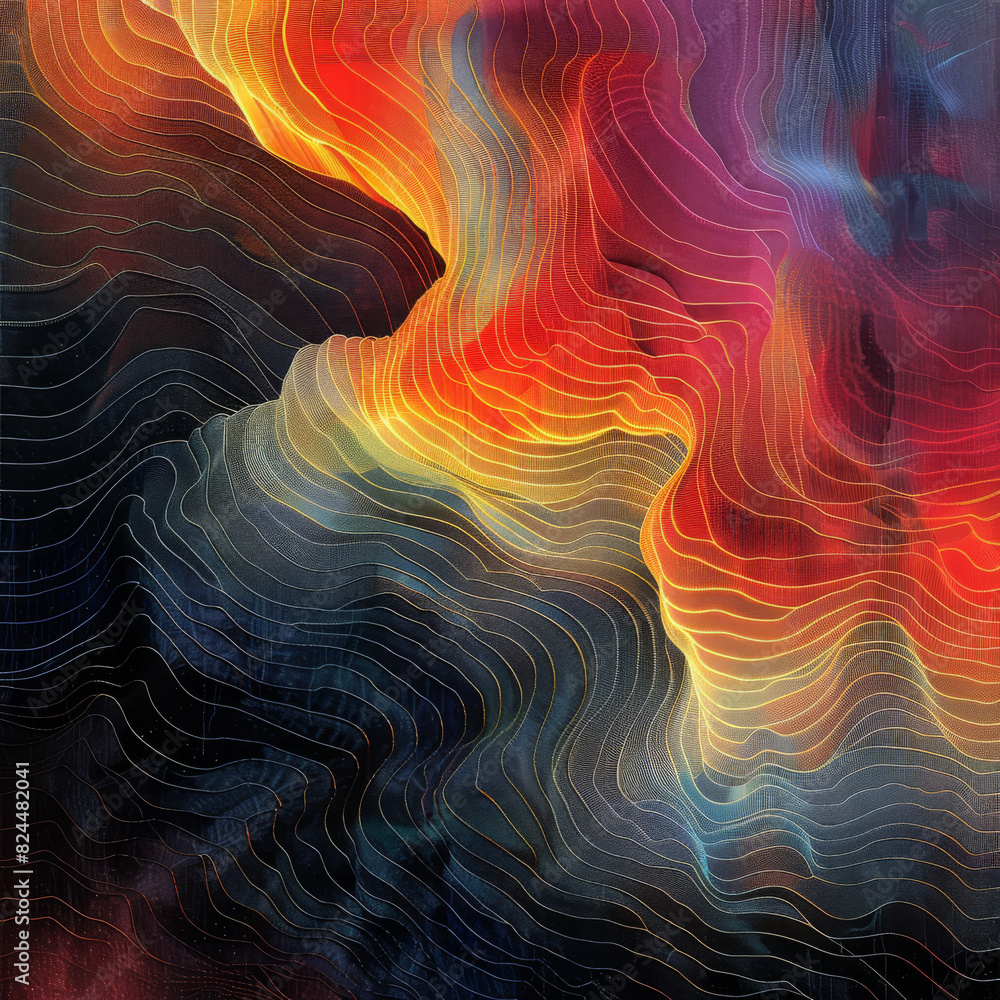 A mesmerizing digital art piece that transforms seismic data into a ...