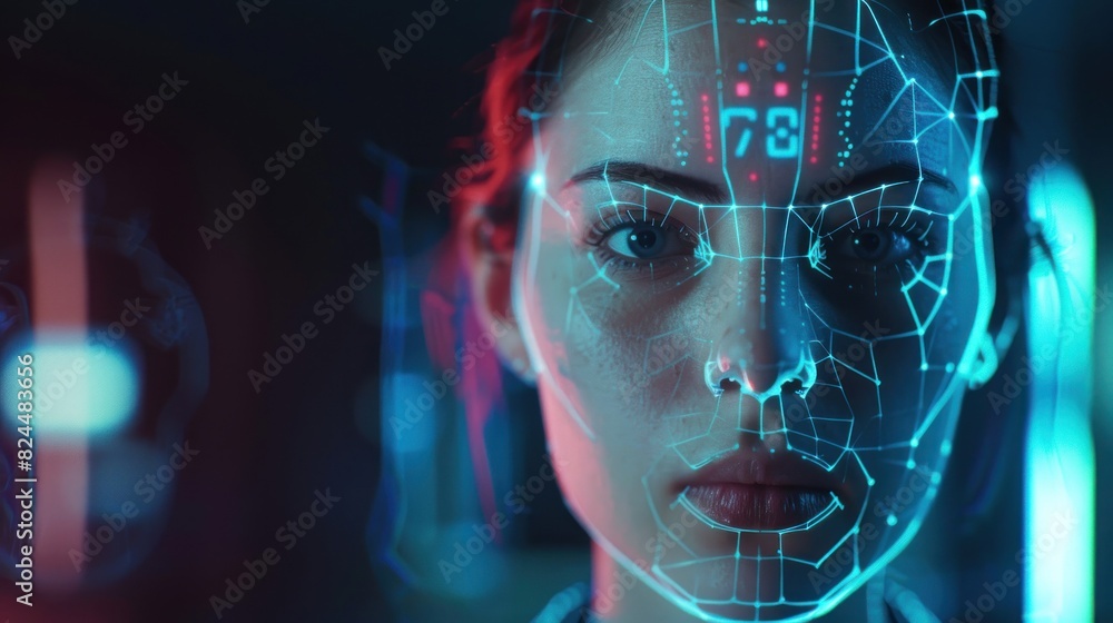 Facial recognition system with facial recognition interface and 3D ...