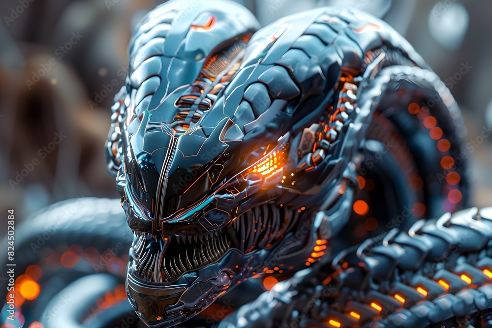Colossal Cyborg Hydra Warrior - Breathtaking 3D Render of Cutting-Edge ...