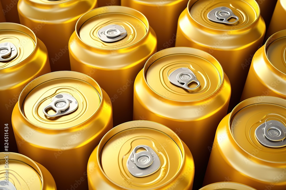 Metal Aluminum Beverage Drink Can 500ml, 0,5L. Mockup Template Ready ...